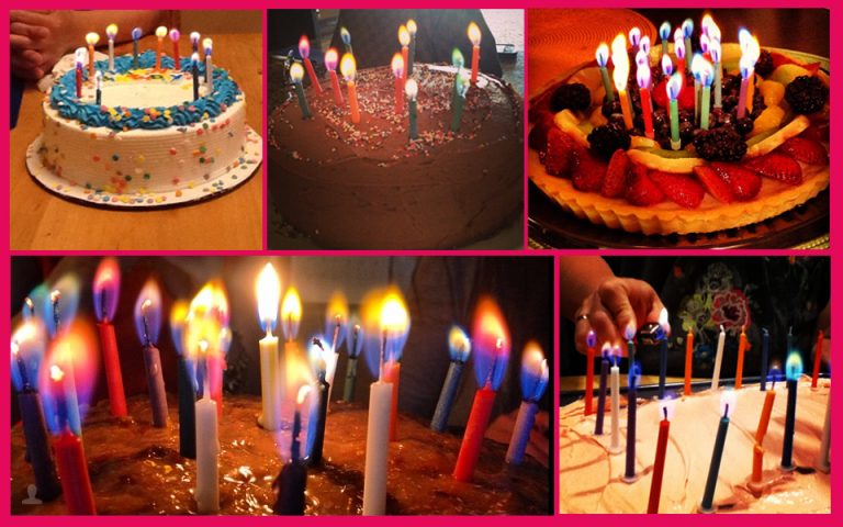 Amazing Colorflame Multicolor Happy Birthday Candles And Holders-12 ...
